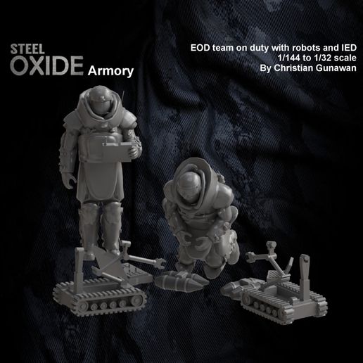 🦸 US EOD team with robots set 1・ STL File for 3D printing・Cults