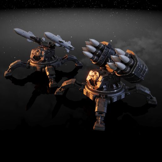 🛰 Dark Universe Interstellar Legion "Araneida" Sentry guns・ STL File ...