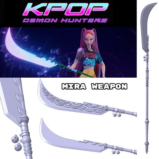 🔫 MIRA WEAPON / WOLDO (Kpop demon hunters)・ STL File for 3D printing・Cults