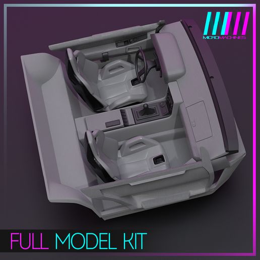 🚗 Custom Widebody Delorean Full MODEL KIT 1/24・ 3D File for 3D printing ...