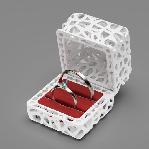 💍 Organic Ring Box・ STL File for 3D printing・Cults