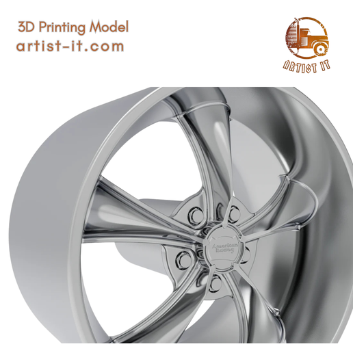 🛞 AMERICAN RACING BOSS TT WHEEL 3D PRINT MODEL・ STL File for 3D ...