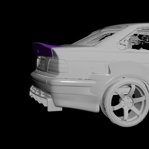 🪶 BMW E36 trunk wign spoiler extended 1/1・ STL File for 3D printing・Cults