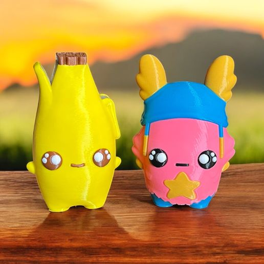 👾 Peely and Guff Fortnite Sprite Mashup Figures・ STL File for 3D ...