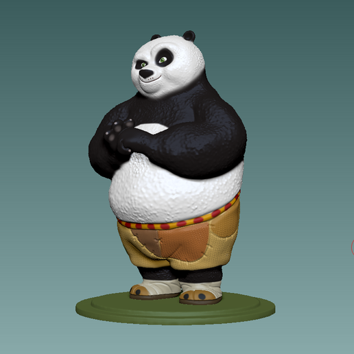 OBJ file Po Ping the cute panda from kung fu panda movie 🐼 ・3D ...