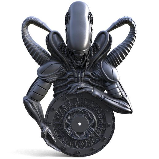 👽 Alien wall clock CNC・ STL File for 3D printing and CNC machining ...