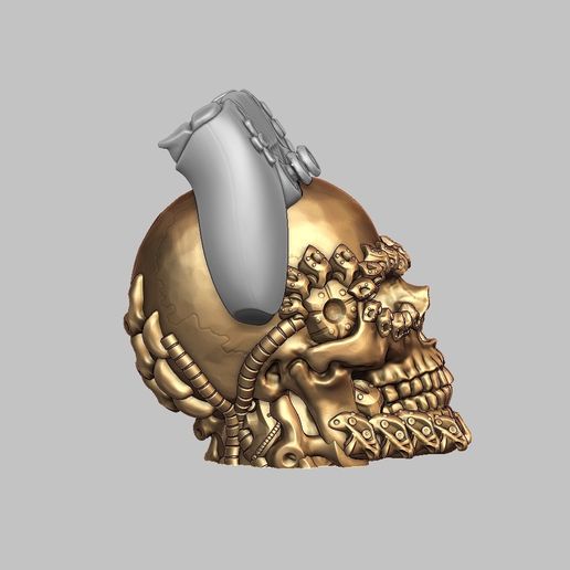 💀 Skull robot Ps5 controller stand, Robot skull head ps5controller ...