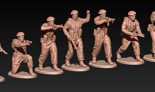 STL file ww2 british commandos in berets 🎲 ・3D printable model to ...