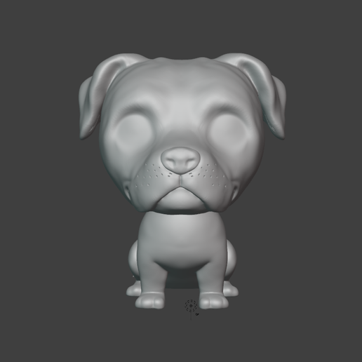 OBJ file Cross Pitbull Boxer Funko Pop Dog Pet ・Model to download and ...