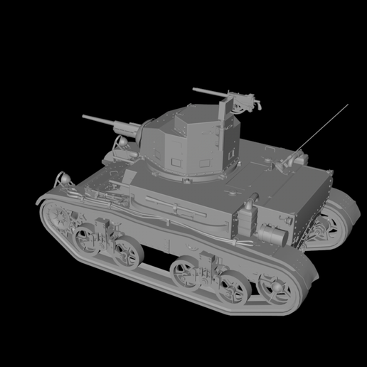 🪖 American M2A4 tank 3D model material・ OBJ File for 3D printing・Cults