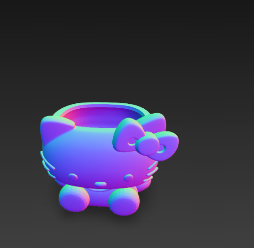 👋 flowerpot of Hello Kitty・ STL File for 3D printing・Cults
