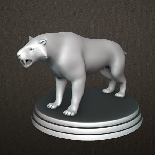 🐉 Smilodon FOR 3D PRINTING・Free STL File for ・Cults