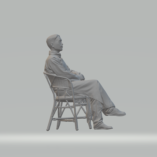 👨 Literati Guo Moruo man poet scholar 3D print model・ STL File for ・Cults