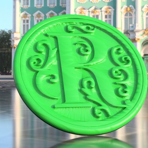 "R" Letter Drink Coaster 🧡・Free STL File for 3D printing・Cults