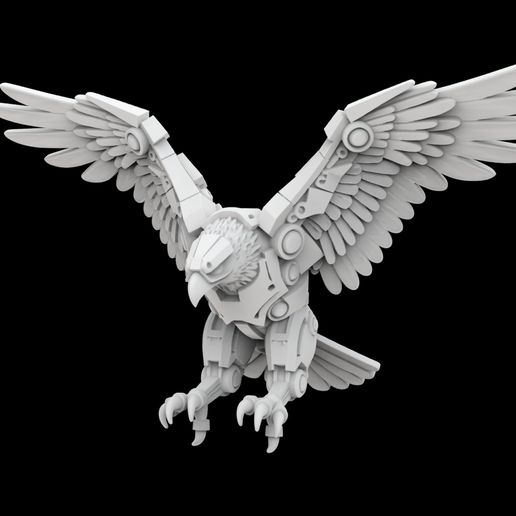 🦅 Mech Eagle Model 3D Print・ STL File for 3D printing・Cults