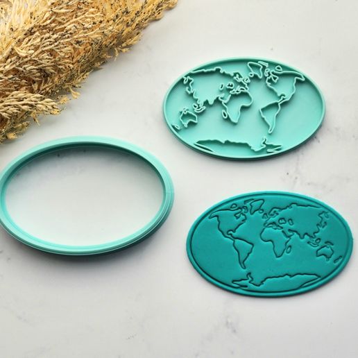 🍪 Cookie Cutter - World Map・ 3D File for 3D printing・Cults