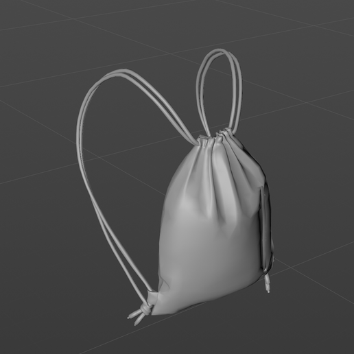 🎒 Drawstring sports backpack 3D digital model・ OBJ File for 3D printing ...