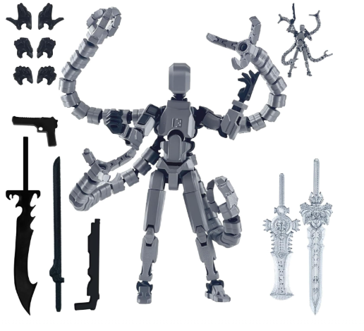 👾 T13 action figure accessories already assembled, multi-articulated ...