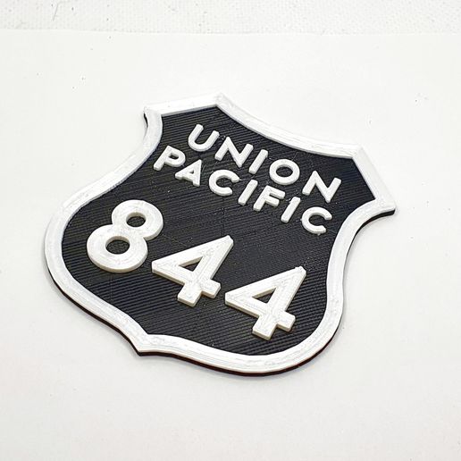 🚂 Union Pacific 844 locomotive number plate・ STL File for ・Cults