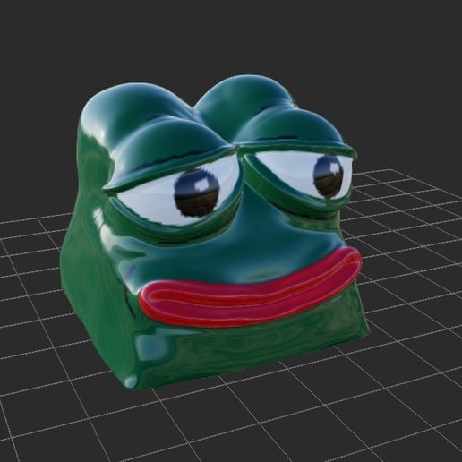 Archivo OBJ pepe keycap 🐸 ・Diseño de impresión en 3D para descargar・Cults