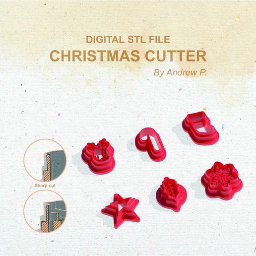 STL file CHRISTMAS CUTTER 02 🎄 ・3D printable design to download・Cults