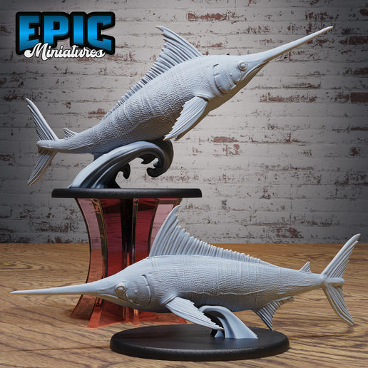 🎲 Marlin Swordfish Set ‧ DnD Miniature ‧ Tabletop Miniatures ‧ Gaming ...