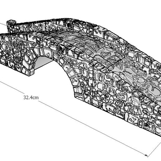 🌉 Simple Stone Bridge・ 3D File for ・Cults