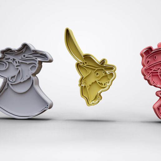 STL file Robin Hood cookie cutter pack from Disney movie Robin Hood 🍪 ...