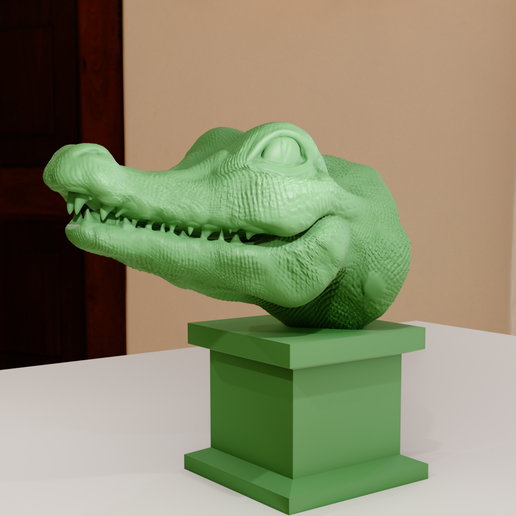 STL file caiman head bust stl 👤 ・3D print model to download・Cults