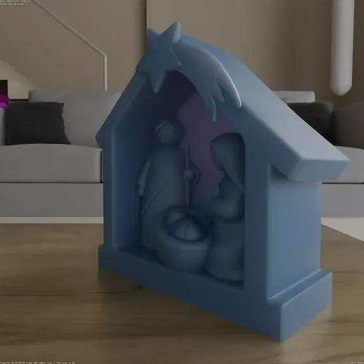 🎄 Crèche moderne et minimaliste Fichier STL pour l'impression 3D ...