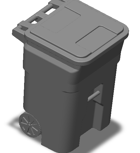 🗑️ OUTDOOR GARBAGE CAN / TRASH CAN HO SCALE 1:87 SOLID・Free STL File ...