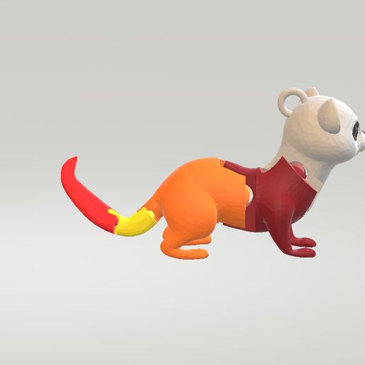 STL file flexible mongoose keychain 🗝️ ・3D print design to download・Cults