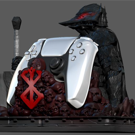 🗡️ BERSERK GUTS PS4 PS5 CONTROLLER HOLDER ANIME FANTASY CHARACTER 3D ...