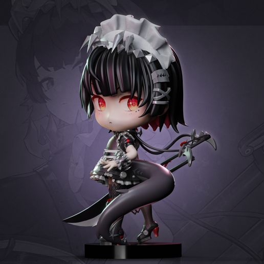 💤 Ellen Joe Chibi - Zona Zenless Zero・Archivo STL para Impresión 3D・Cults