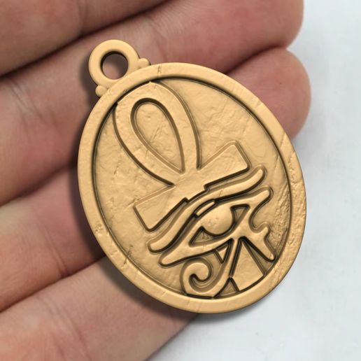 STL file EYE HORUS ANKH CROSS PENDANT ANCIENT EGYPT 👁️ (OBJ)・3D ...