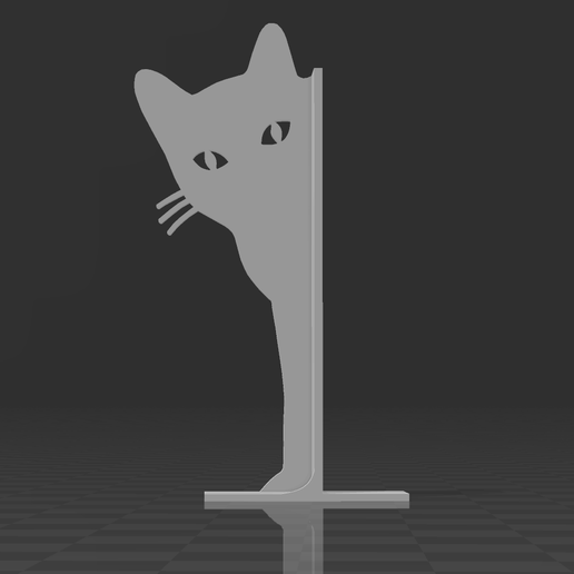 STL file Cute Peeking Cat Bookend 🐱 ・3D printable model to download・Cults