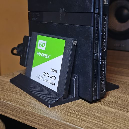 🕹️ Ps2 Slim vertical Stand + HDD slot・ STL File for 3D printing・Cults