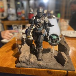 3D printer The Mandalorian - Star Wars Fanart - 30cm • made with Elegoo Jupiter・Cults