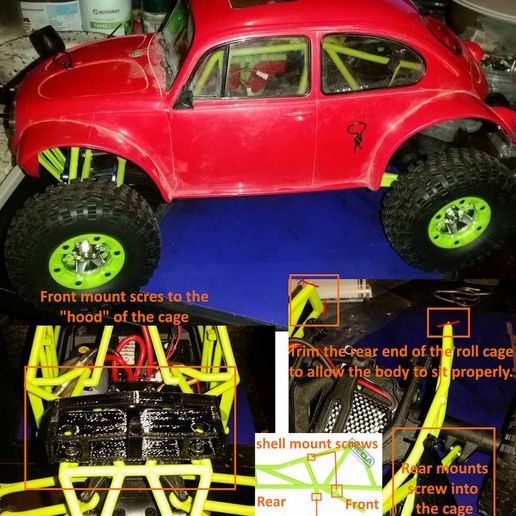 🪲 WLToys 12427/12428 Blitzer/Monster Beetle shell mounts・Free 3D File ...