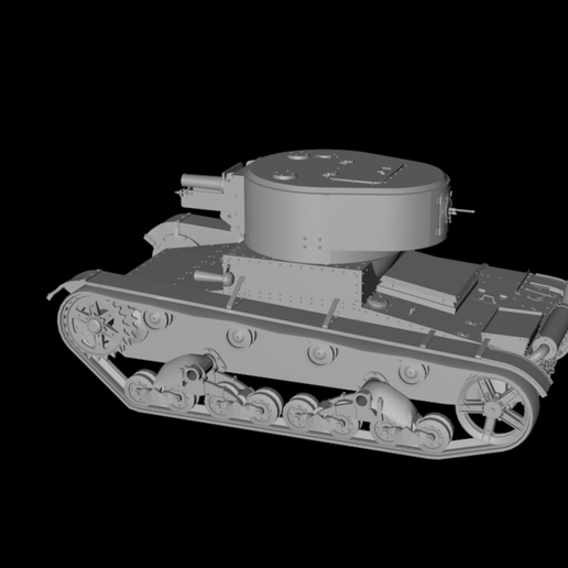 🪖 Советский танк Т-26-4 3D модель материала・Бесплатный OBJ для 3D ...