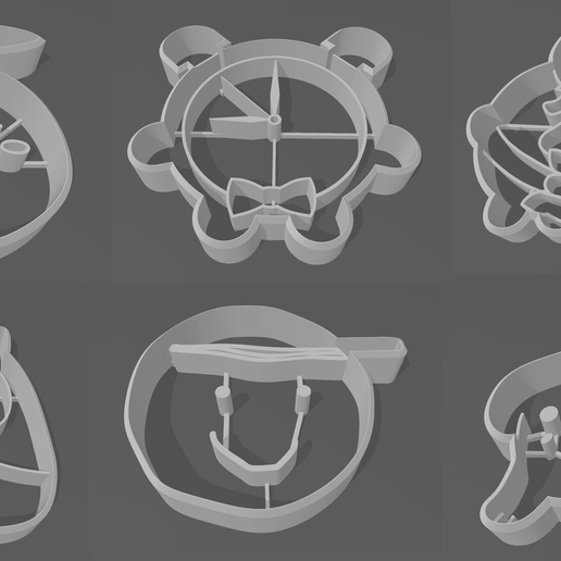 STL file HoloEN fans cookie cutters 🍪 ・Design to download and 3D print ...
