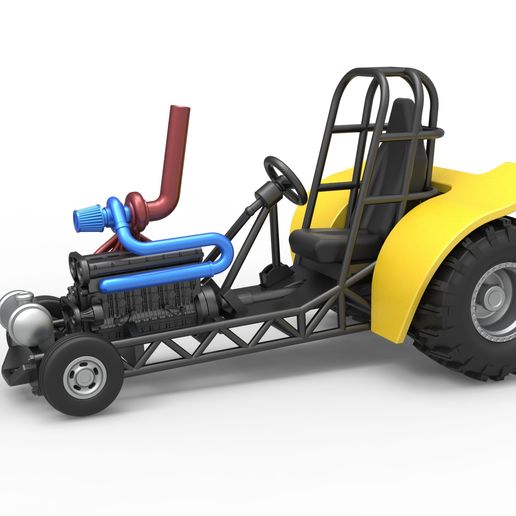 🚜 Diecast Mini Rod pulling tractor 8 Scale 1:25・ 3D File for ・Cults