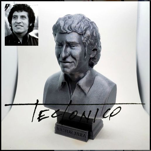 OBJ file Busto Victor Jara 3D 🇨🇱 ・3D printing model to download・Cults