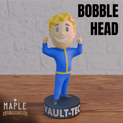 🦸 Fallout Bobble Head - Strength・ 3D File for 3D printing・Cults