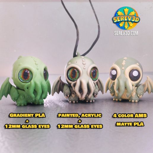 🗝️ Cute Cthulhu – Flexi Bag Charm with Movable Head & Wings, No ...