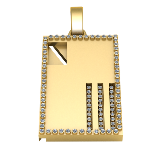 🔑 RECTANGLE SHAPE PENDANT 3D PRINTABLE MODEL・ STL File for 3D printing ...