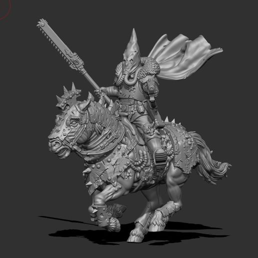 💂 Heretic Renegade cultist rough riders on horseback・ OBJ File for 3D ...
