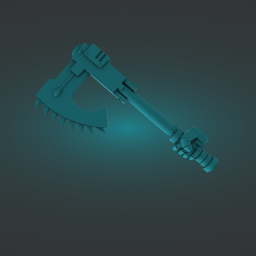🛰 SPACE SHARK CHAINAXE・Free STL File for 3D printing・Cults