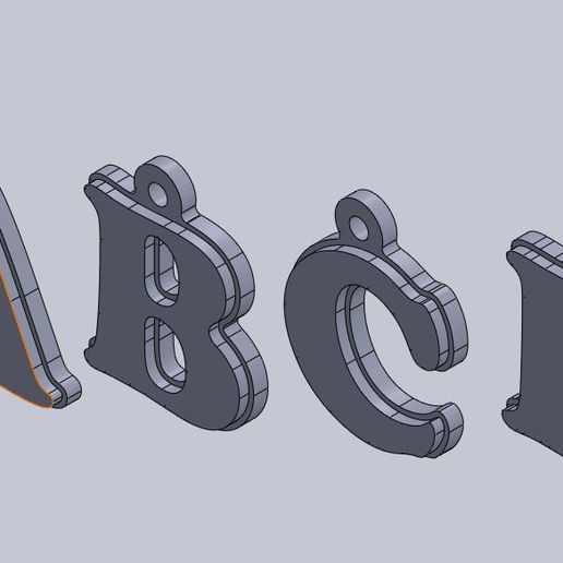 🚩 Alphabet Keychains・Free STL File for 3D printing・Cults