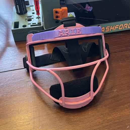🥎 Facemask name plate・ 3MF File for 3D printing・Cults